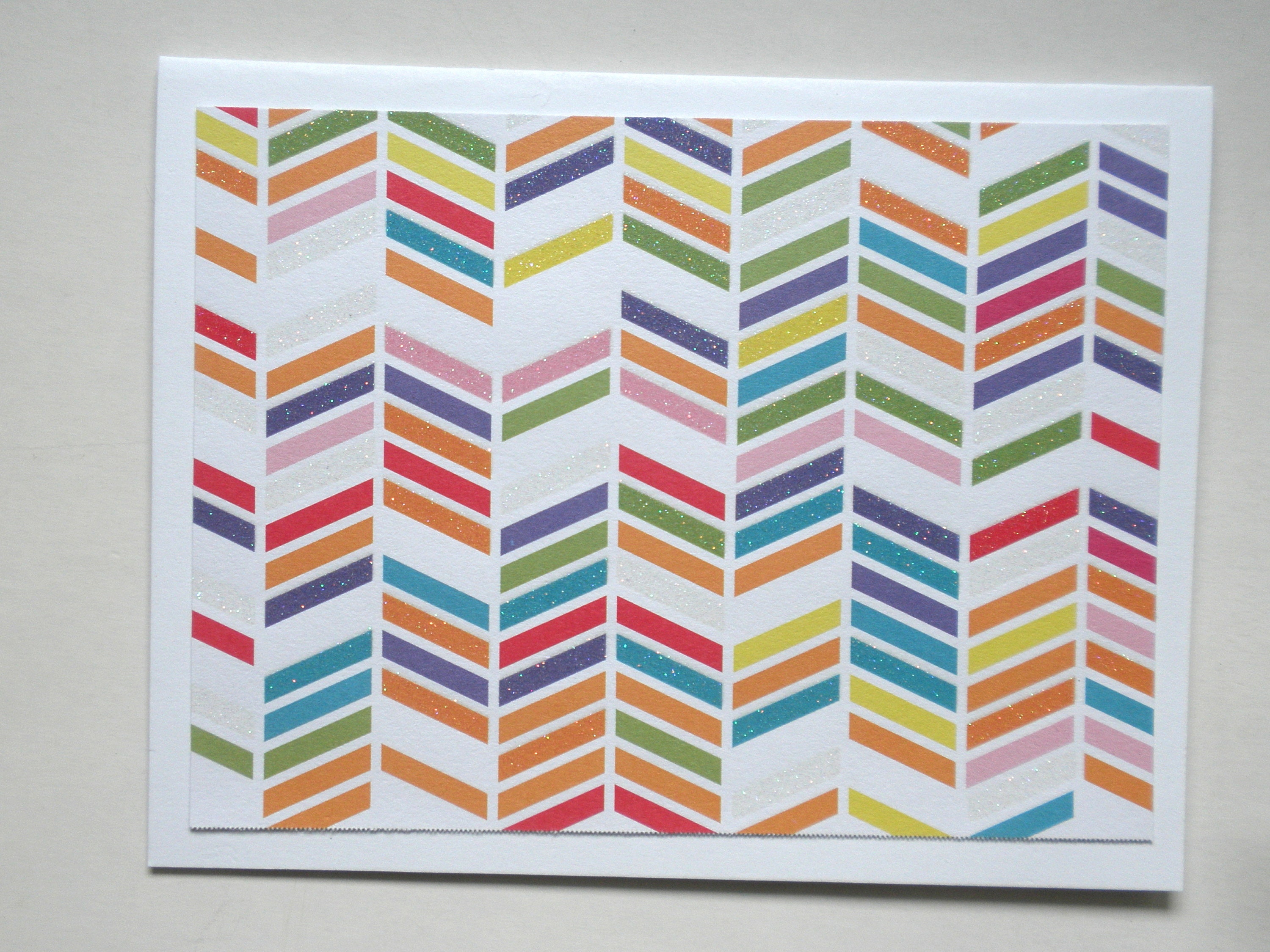 Flower Print and Chevron Print Note Cards Set of Six With White ...