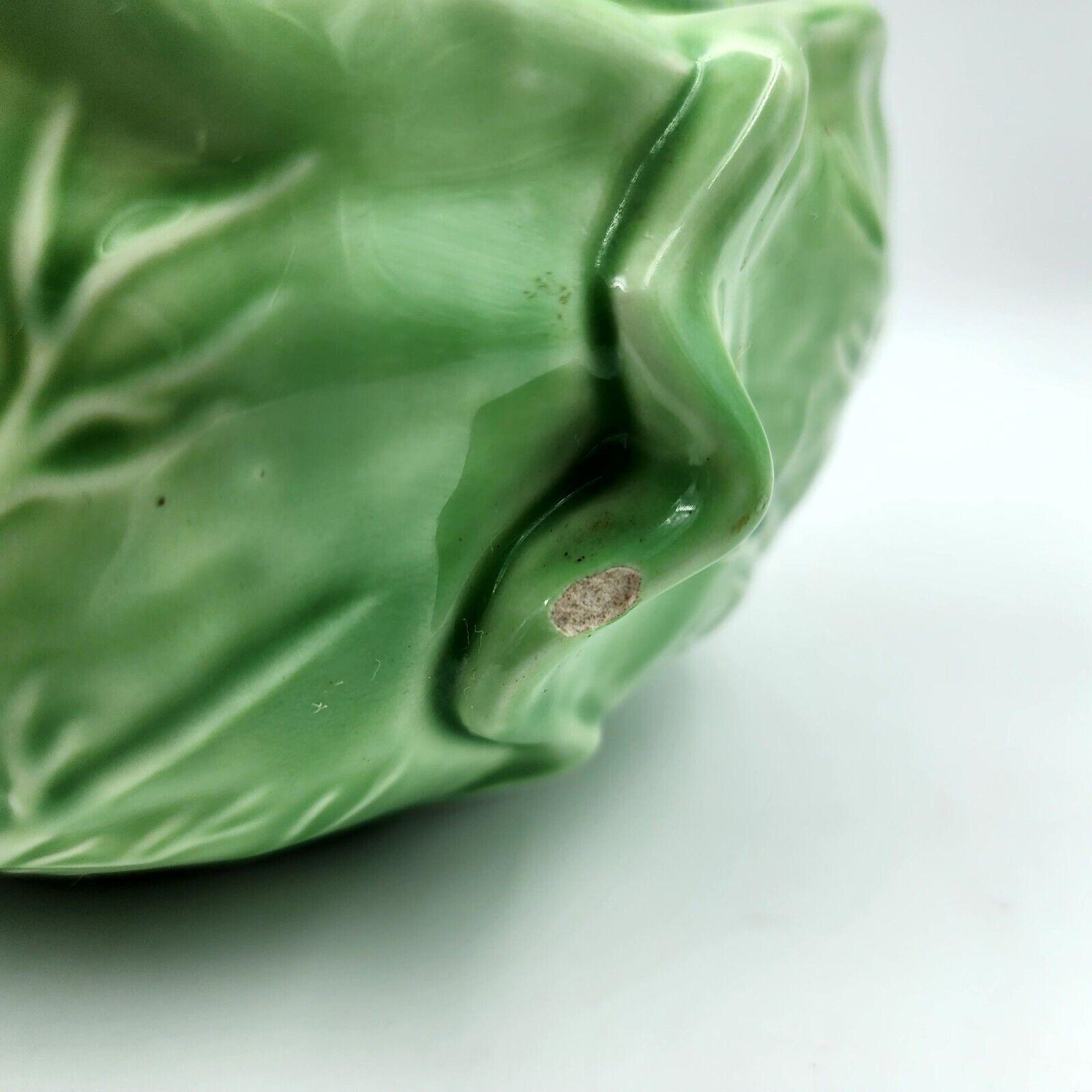 Vintage Holland Mold Cabbage Lettuce Serving Bowl Dish Jar W Lid 6 in ...