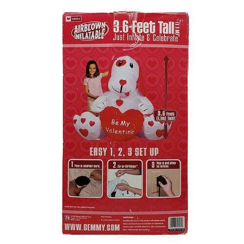 Vintage Gemmy Airblown Inflatable Be My Valentine 3.6ft Valentine's Day ...