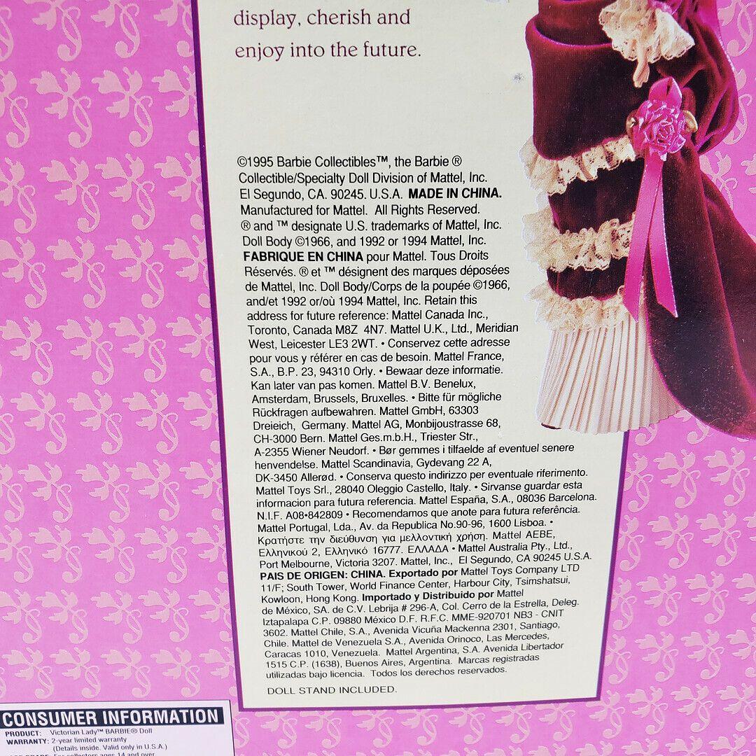 Vintage Mattel Victorian Lady Barbie Doll the Great Eras Collection ...