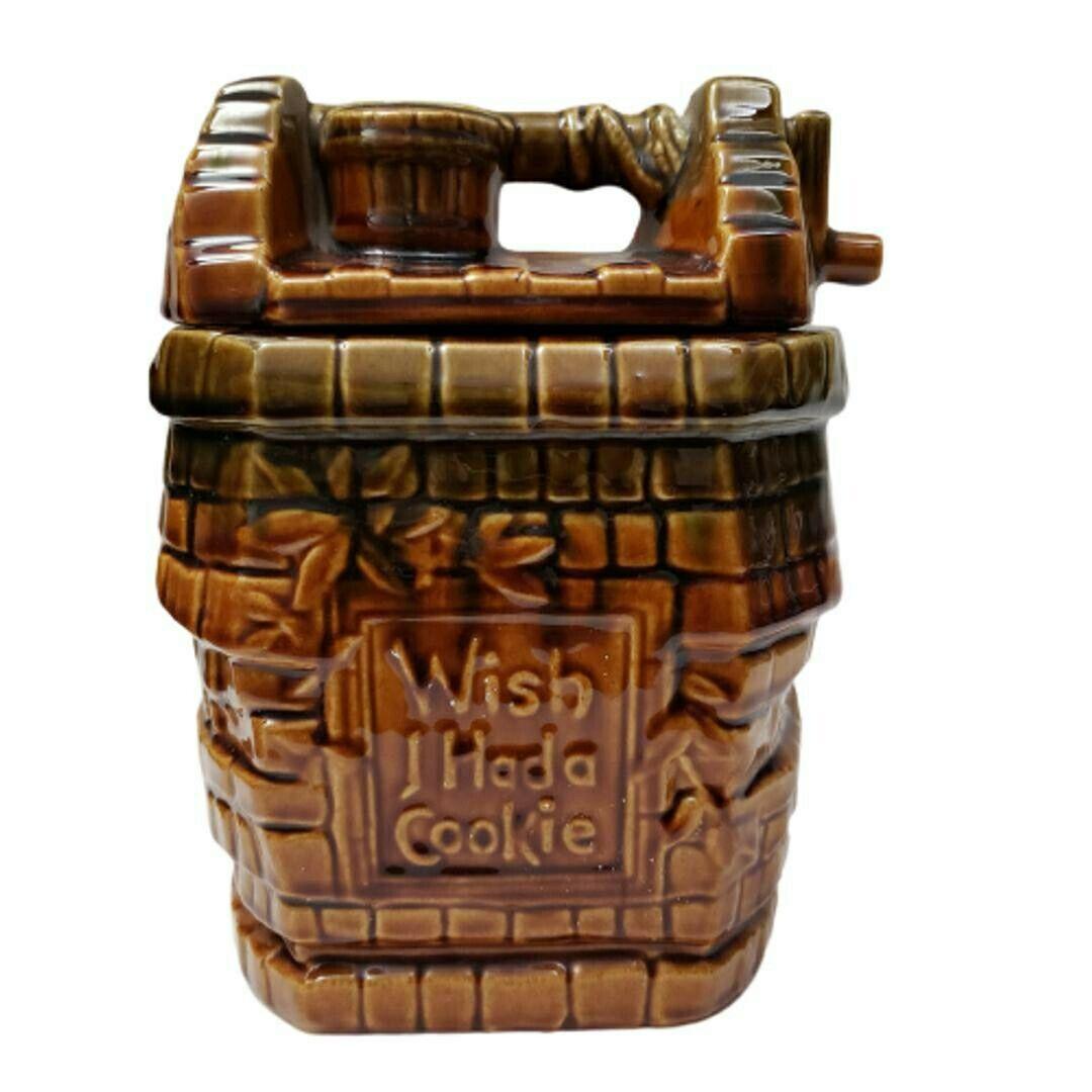 Vintage Mccoy Wishing Well Cookie Jar "wish I Had a Cookie" Brown 9.5 ...