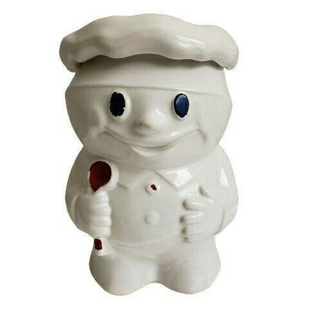 Vintage Mccoy Pillsbury Doughboy Bobby Baker Cookie Jar Ceramic White ...
