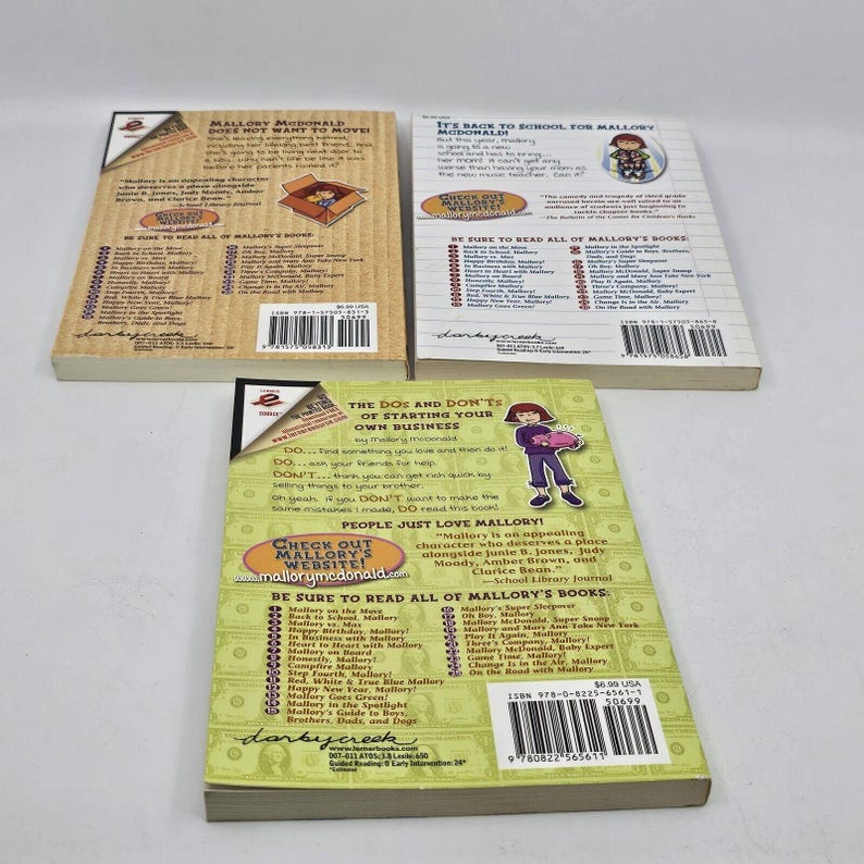 Mallory Mcdonald Chapter Books Mallory on the Move 1, 2 & 5 Laurie ...