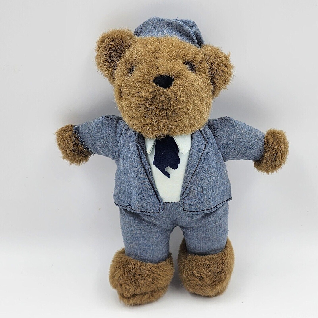 Commonwealth Executive Brown Teddy Bear Plush in Suit Hat Tie 8 in ...