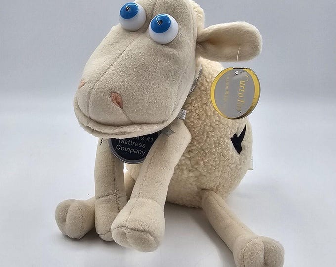 Vintage Serta Counting Sheep Plush Stuffed Animal #1 Curto Toy 2000 ...