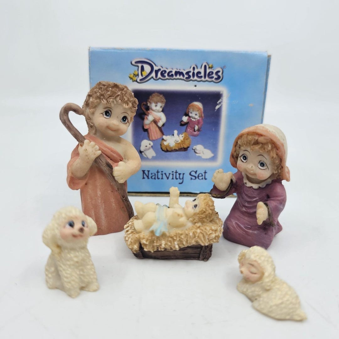 Vintage Dreamsicles Nativity Scene Christmas Set 5-PC Miniature ...