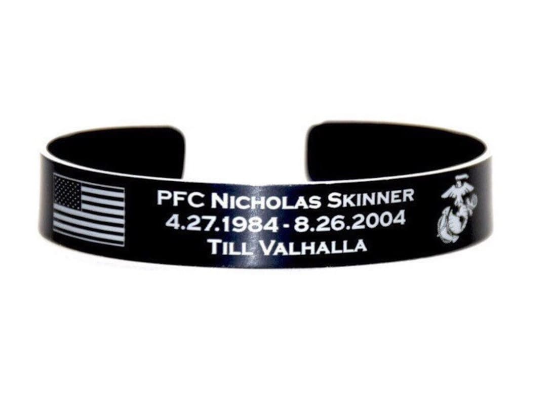 PFC Nicholas Skinner Engraved Memorial Bracelet - Etsy