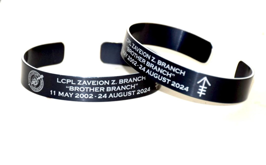 Lcpl Zaveion Branch Memorial Bracelet - Etsy