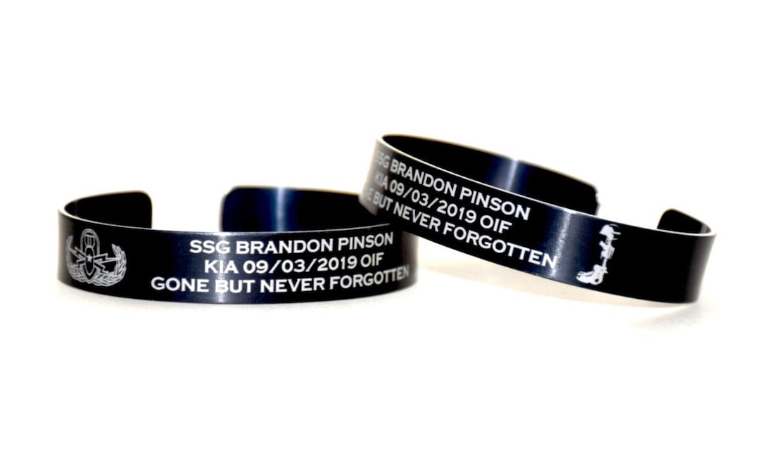 SSG Brandon Pinson Engraved Memorial Bracelet - Etsy