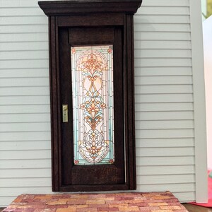 Dollhouse Miniature - Elegant Stained Glass Single Door Decal - Etsy