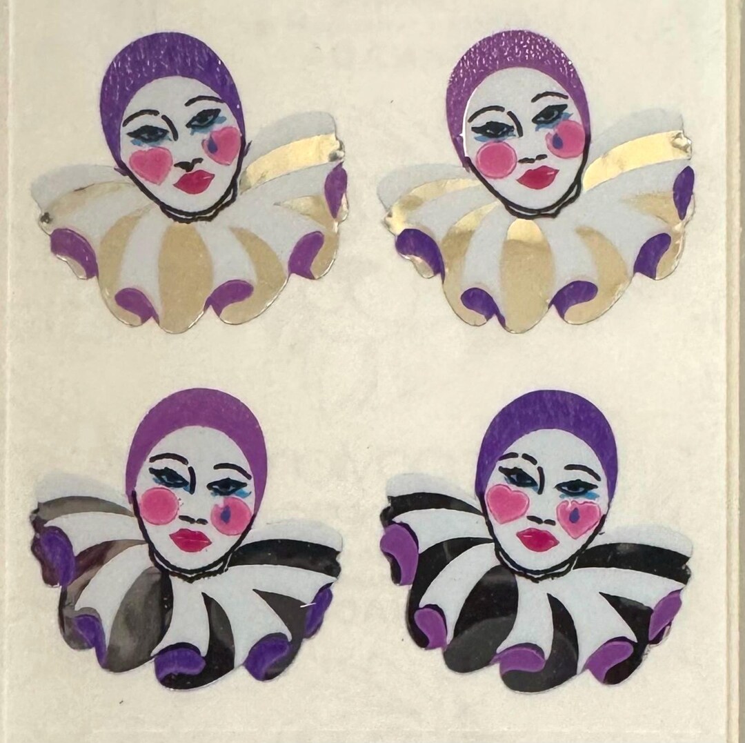 Vintage Rare Sandylion Pierrot Clown Sticker - Etsy