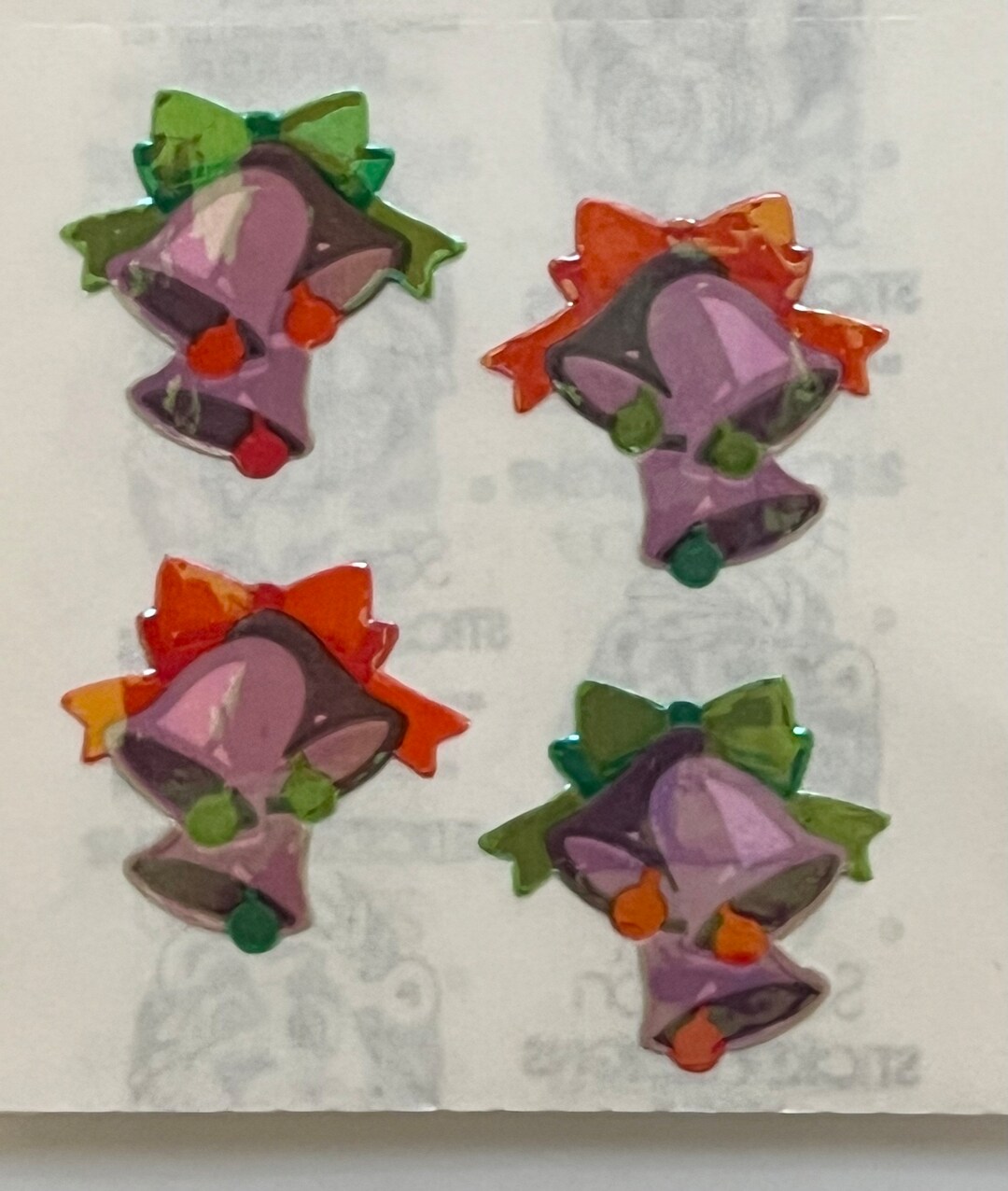 Vintage Rare Sandylion Pearl Bell Holiday Bow Stickers - Etsy