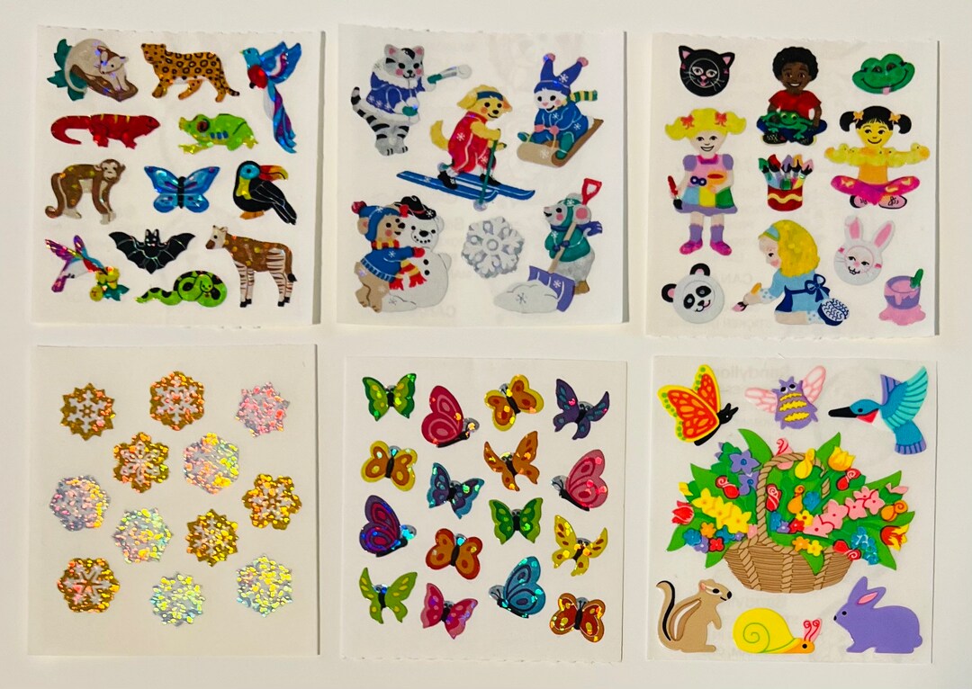 Vintage Rare Sandylion Animals, Kids, Butterfly, Winter, Snowman ...