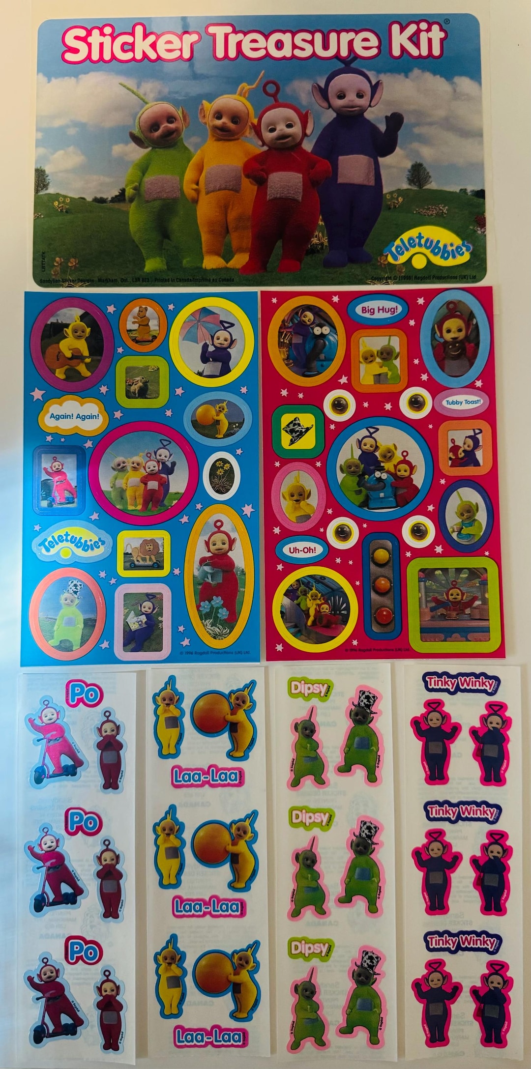 Vintage Rare Teletubbies Sandylion Stickers - Etsy
