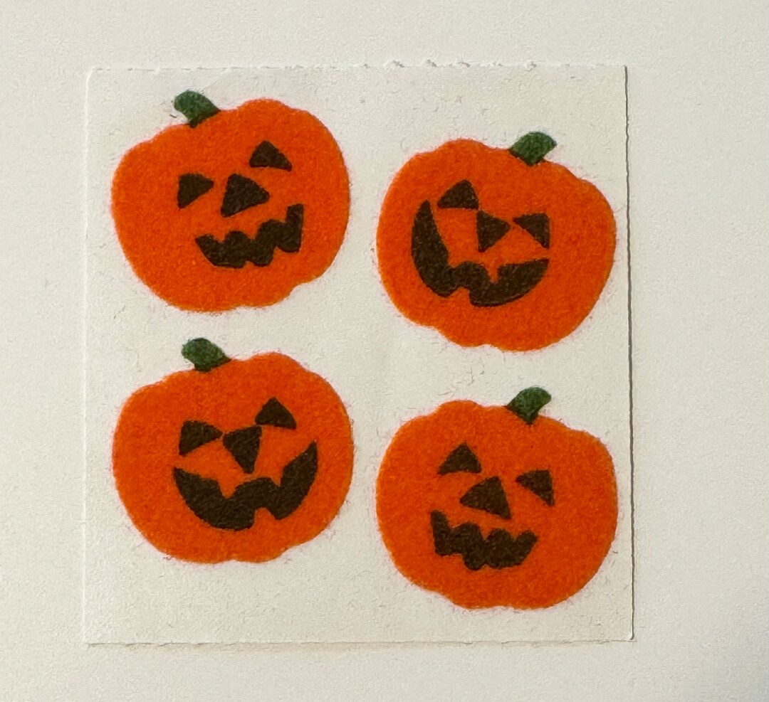 Vintage Rare Sandylion Fuzzy Pumpkin Stickers - Etsy