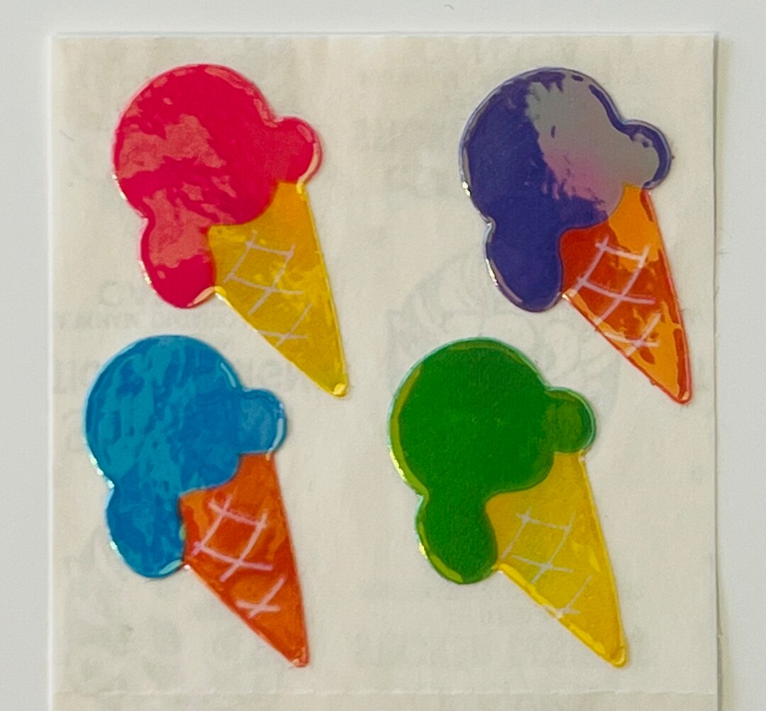 Vintage Rare Sandylion Rainbow Ice Cream Sticker - Etsy