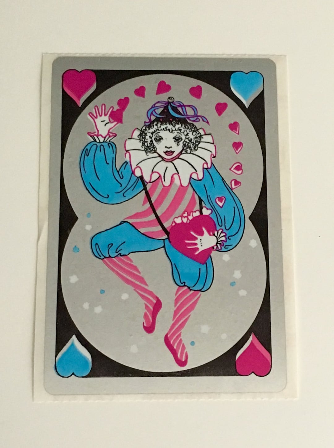 Vintage Large Mylar Dancing Pierrot Clown Stickers - Etsy