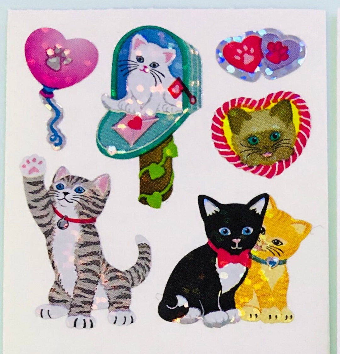 Vintage Rare Sandylion Prism Cats Stickers - Etsy