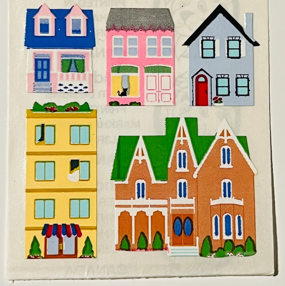 Vintage Rare Sandylion House Mansion Home Stickers - Etsy