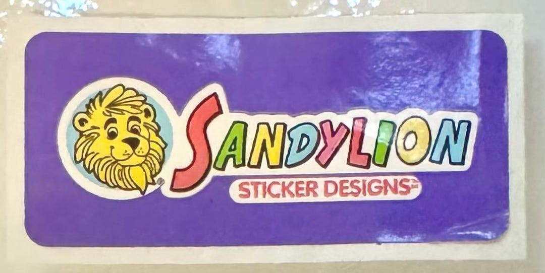 Vintage Rare Sandylion Purple Logo Sticker - Etsy