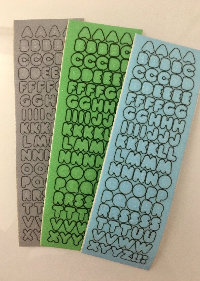 Vintage Fuzzy Sandylion Alphabet Sticker Strips. Receive All 3 - Etsy