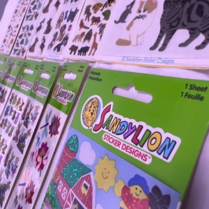 Vintage Rare Sandylion Sticker Packs and Maxis. in Original Packaging ...