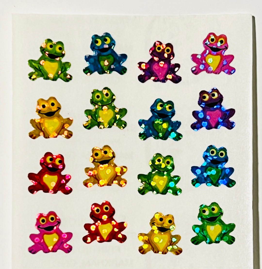 Vintage Sandylion Mini Prism Rainbow Frog Stickers - Etsy