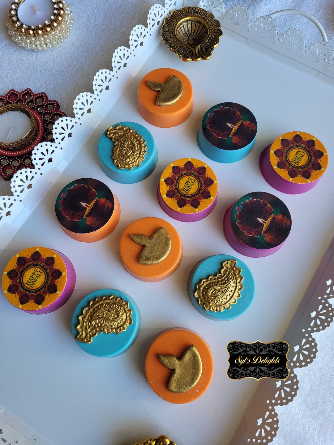Diwali Chocolate Covered Oreo Cookies. Diwali Gift - Etsy