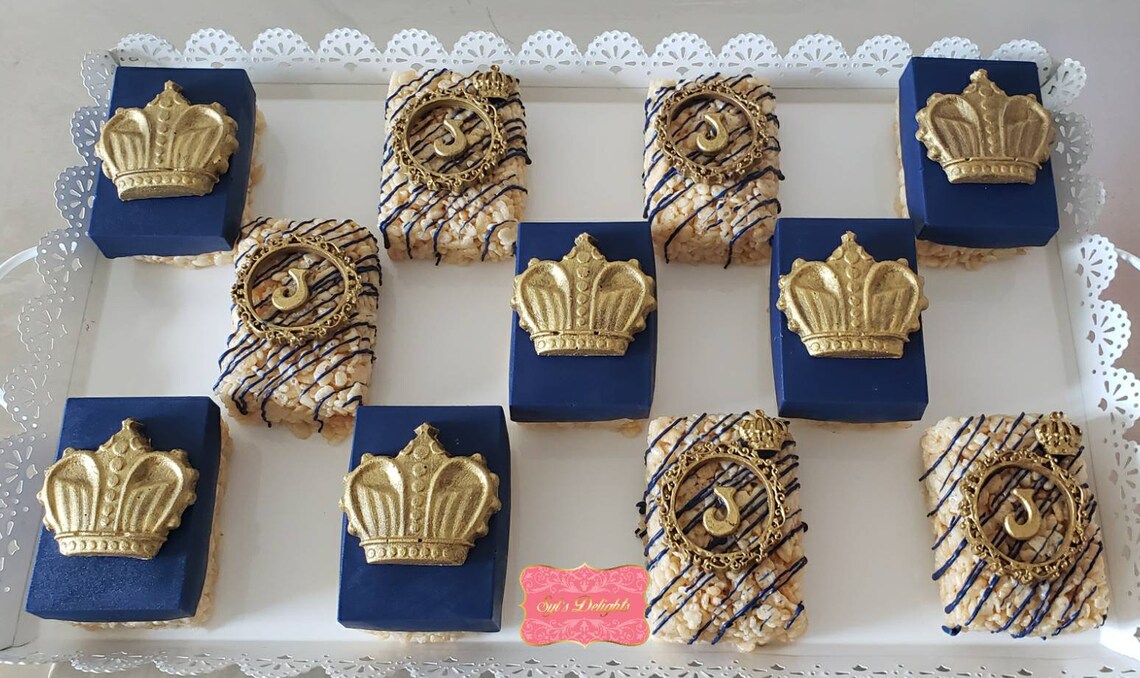 Royal Crown Rice Krispies Treats. Royal Blue Party. Homemade Halal Rice ...