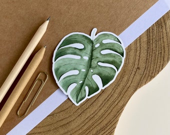 Monstera Leaf Sticker - Etsy