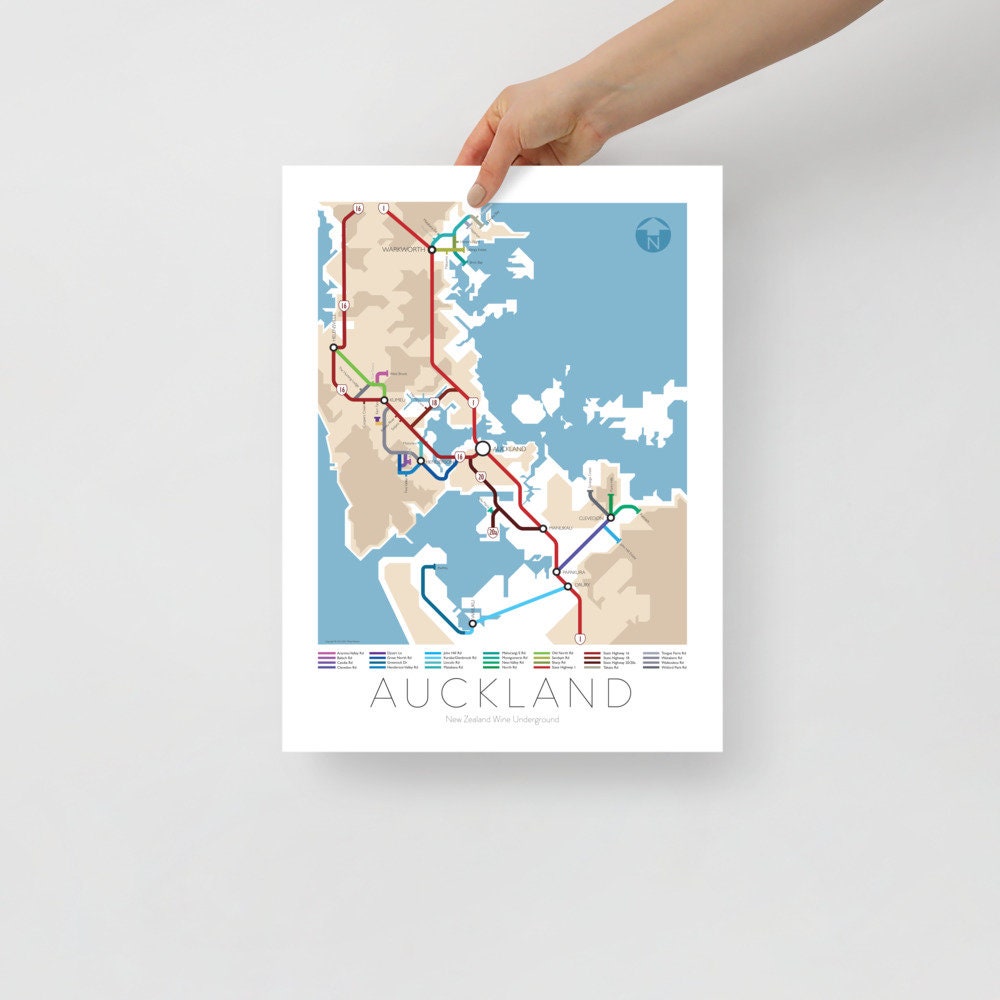 Auckland Underground Map - Series 3 | New Zealand | North Island ...