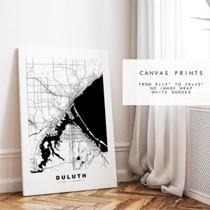 Duluth Map Print - City Map Poster - Map Art - USA City Maps - Duluth ...