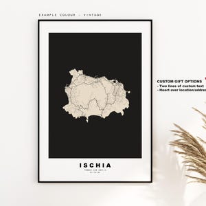 Ischia Map Print Island Map Poster Map Art Map Wall Art Italy Maps ...