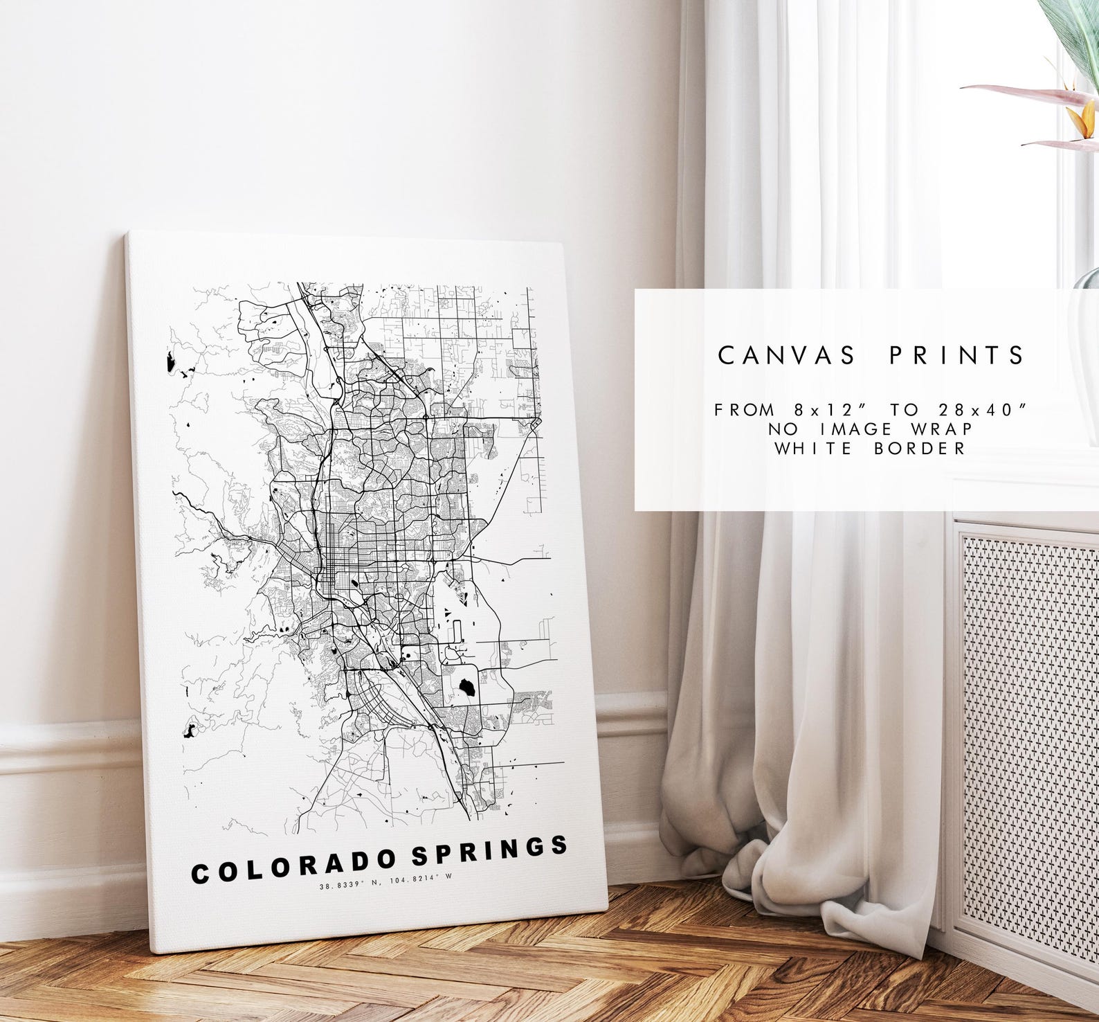 Colorado Springs Map Print - City Map Poster - Map Art - USA City Maps ...