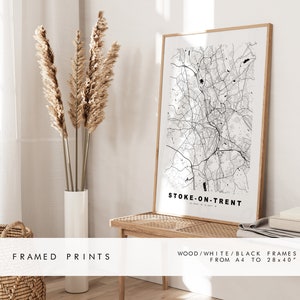 Stoke Map Print - Minimalist City Map Poster - Map Art - UK - Stoke on ...