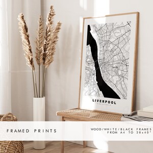 Liverpool Map Print - Minimalist City Map Poster - Map Art - UK ...