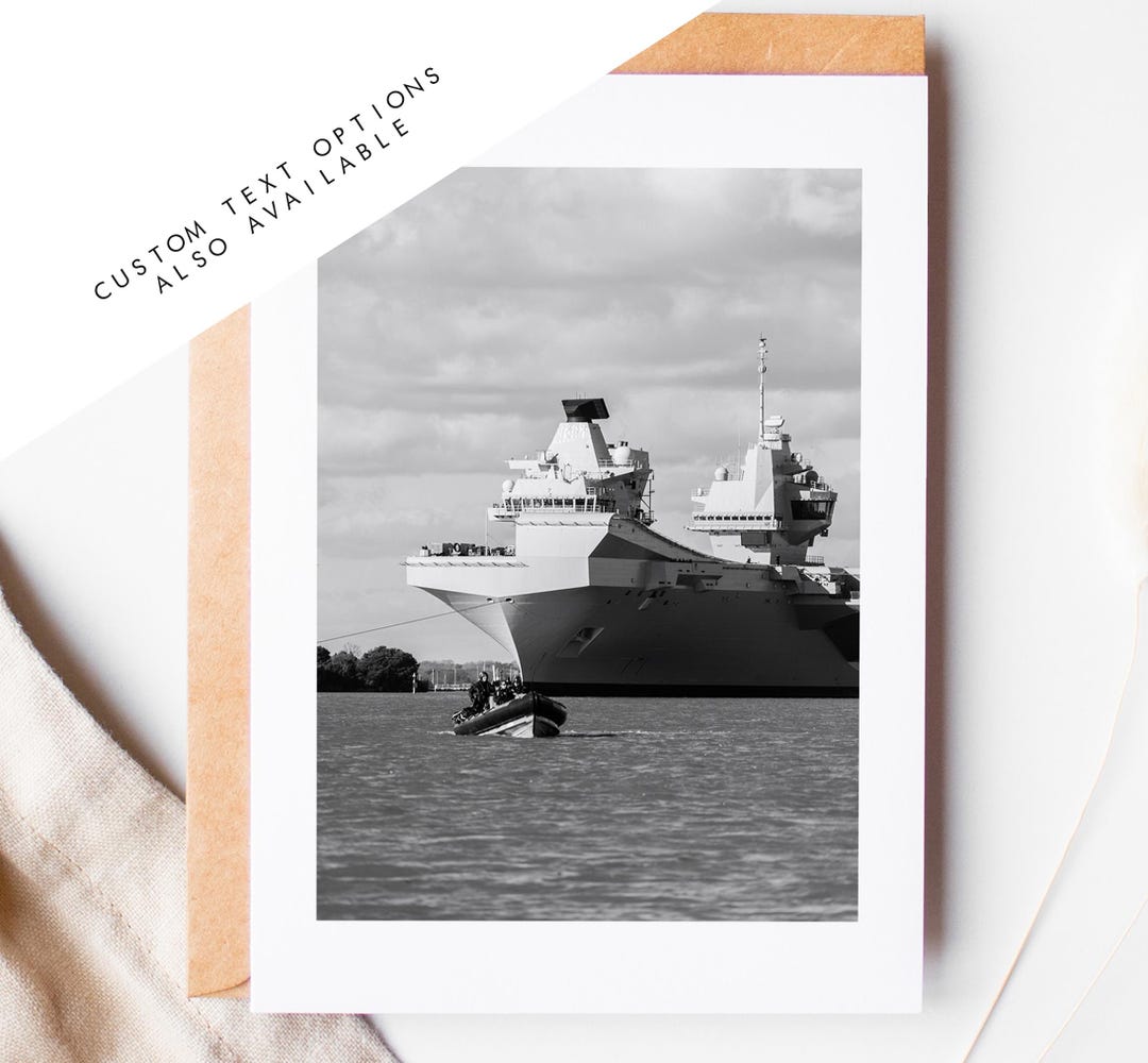 HMS Queen Elizabeth Greeting Card - Portsmouth and Southsea Photography ...