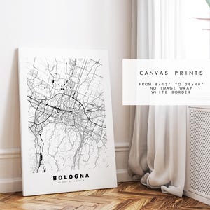 Bologna Map Print - City Map Poster - Map Art - Map Wall Art - Italy ...