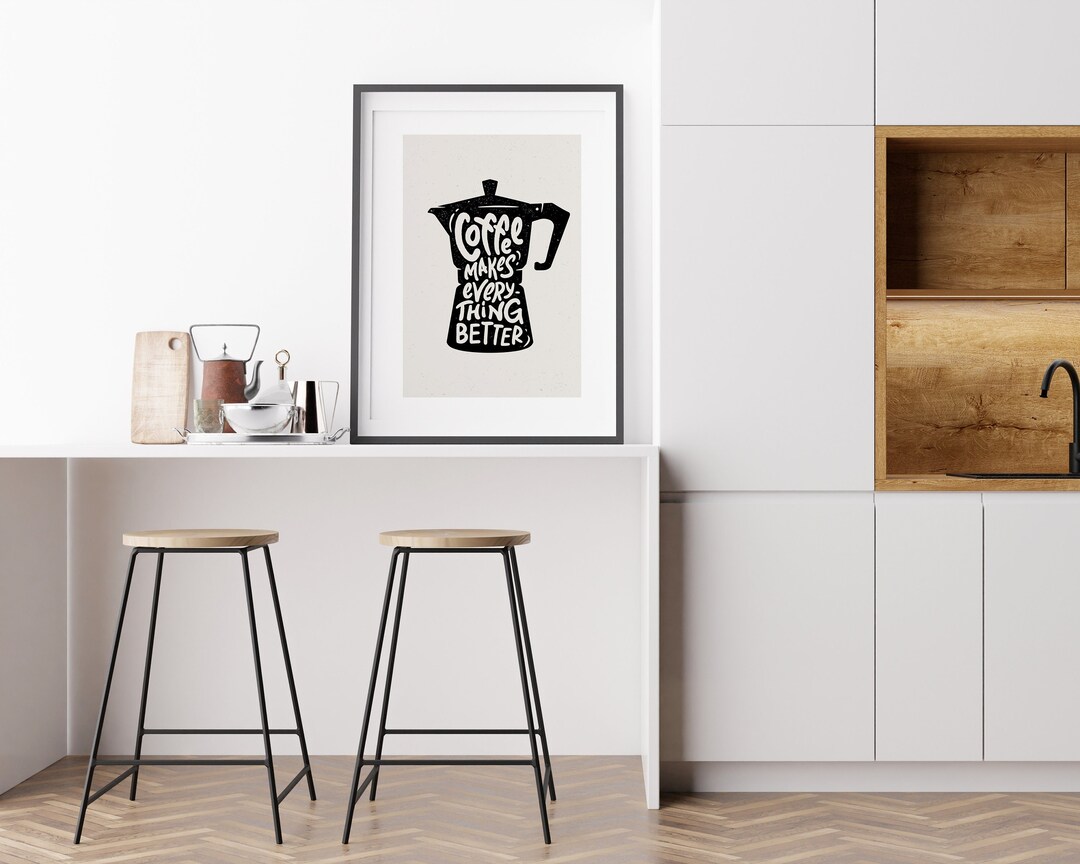 Coffee Quote Print - Kitchen Prints - Kitchen Wall Art - Kitchen Wall ...