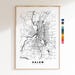 Salem Map Print - City Map Poster - Map Art - USA City Maps - Salem ...