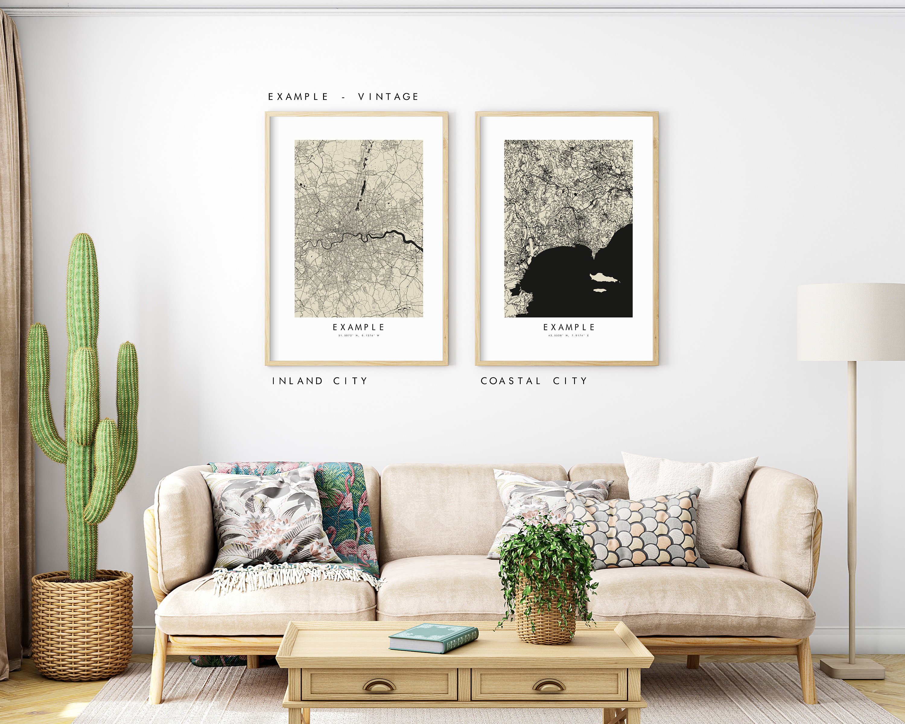 Santander Karte Print Stadt Karte Poster Karten Kunst - Etsy.de