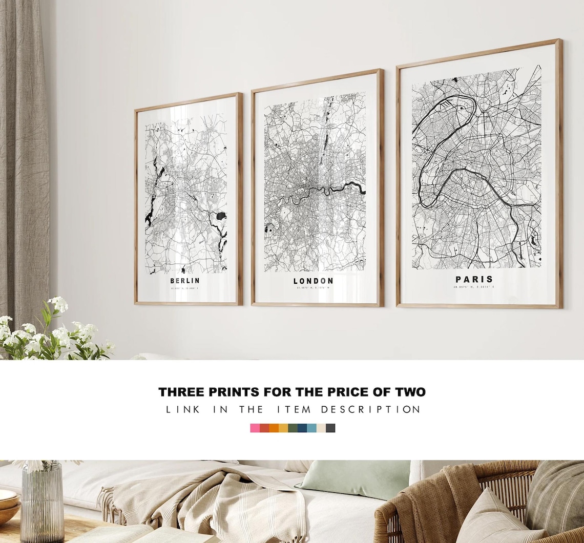 Monterrey Map Print - City Map Poster - Map Art - Map Wall Art - Mexico ...