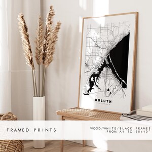 Duluth Map Print - City Map Poster - Map Art - USA City Maps - Duluth ...