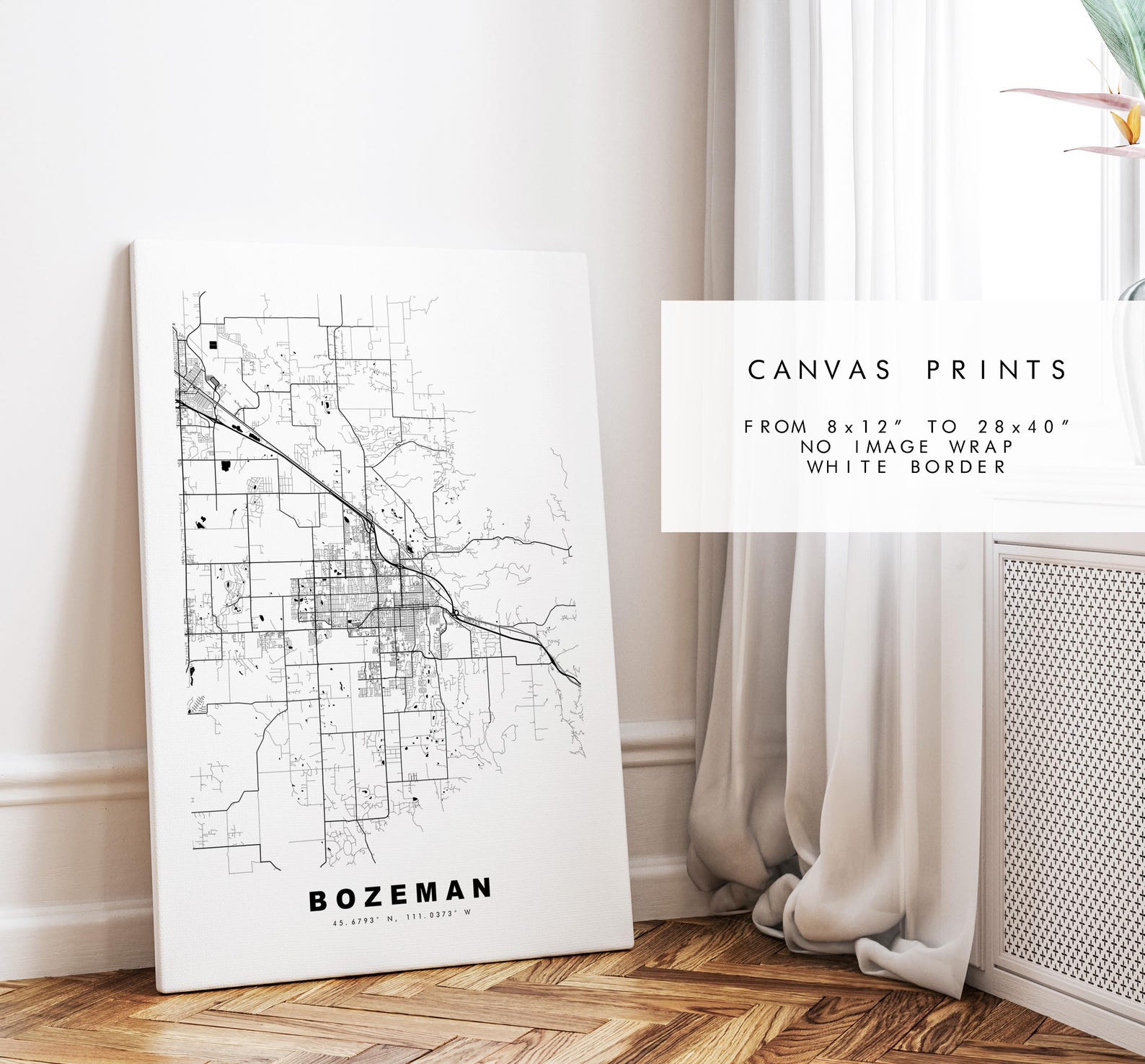 Bozeman Map Print - City Map Poster - Map Art - USA City Maps - Bozeman ...