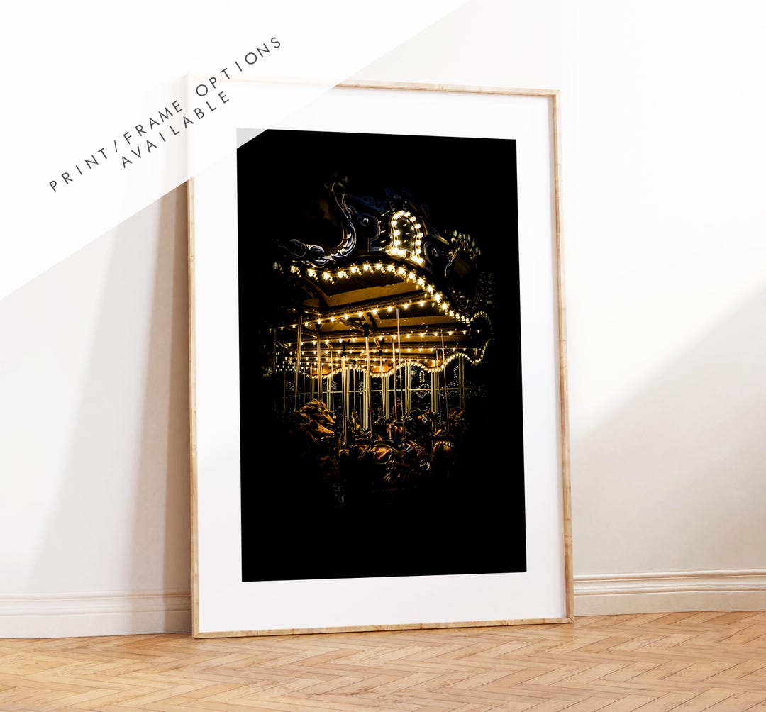 Carousel Print - New York Print - Nightscape - Carousel Print ...