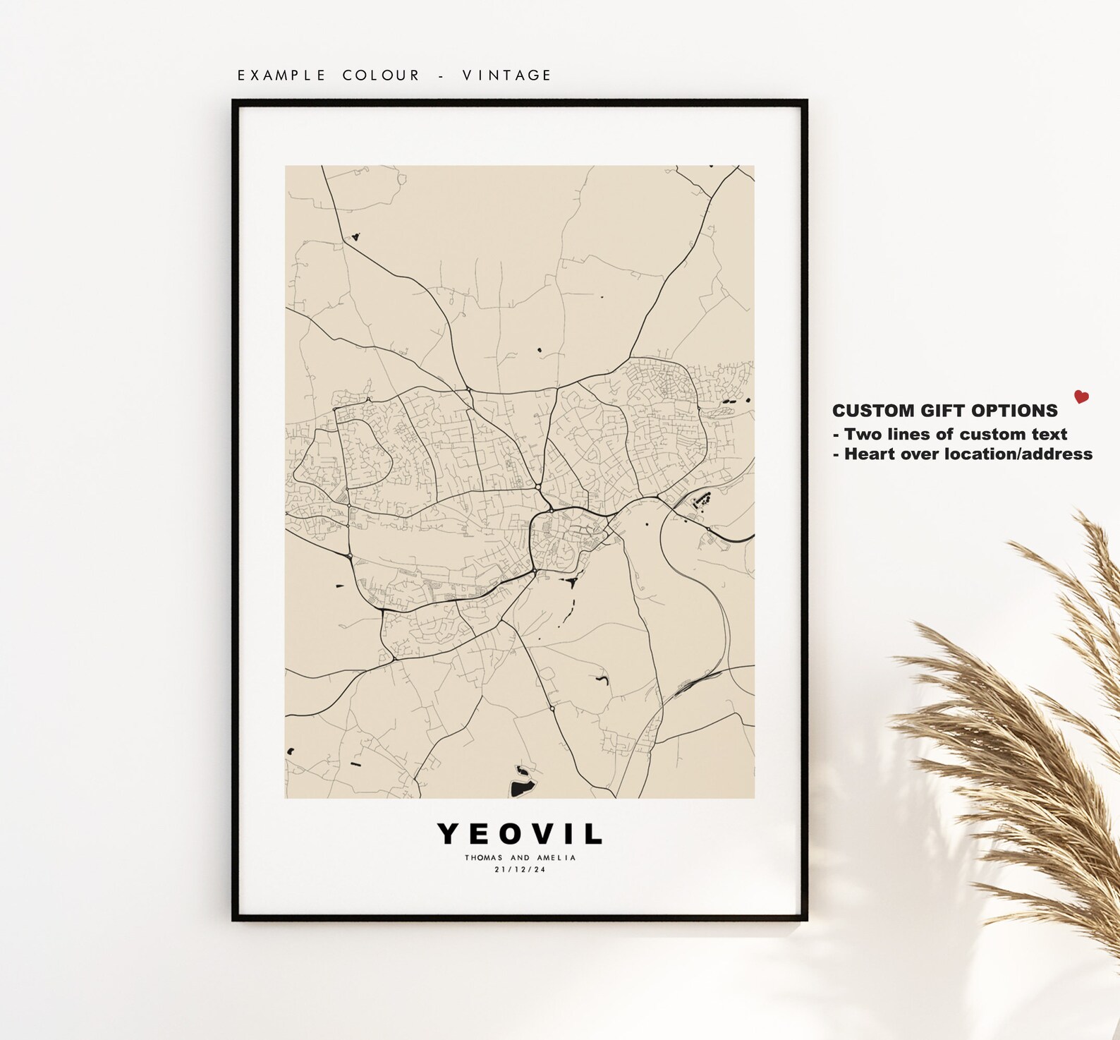 Yeovil Map Print - Minimalist City Map Poster - Map Art - UK - Yeovil ...