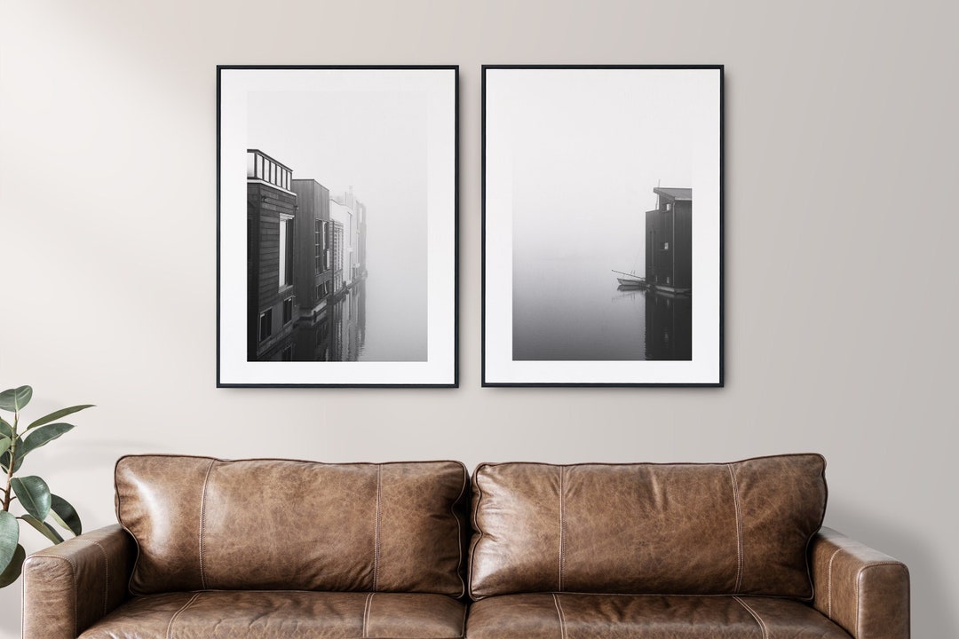 Minimalist Scandinavian Print Set of Two - Fine Art Photography - Lake ...