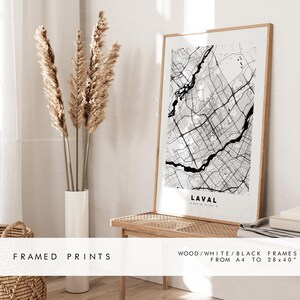 Laval Map Print (canada) - City Map Poster - Map Art - Map Wall Art ...