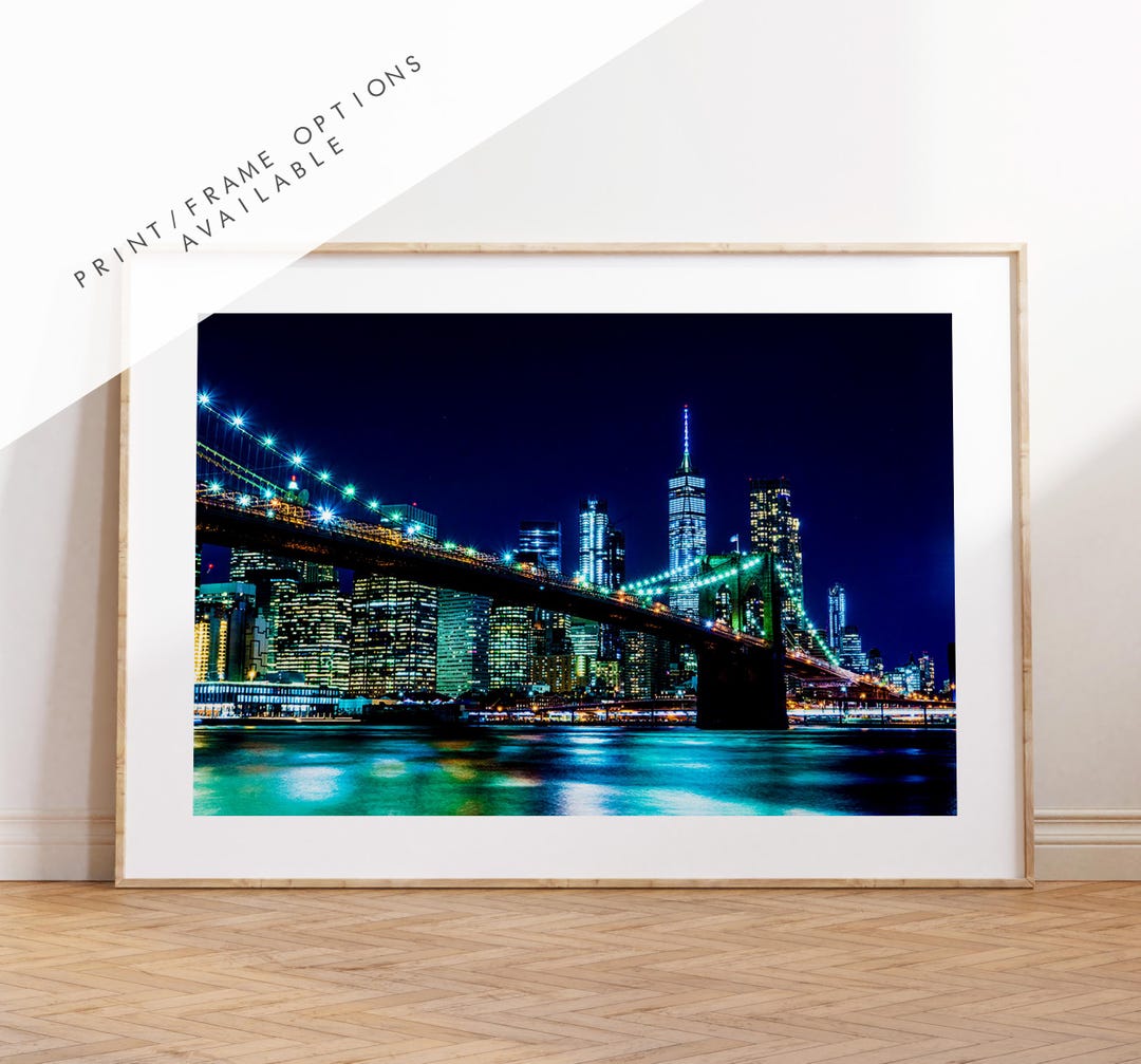 New York City Print - New York Poster - New York at Night - Manhattan ...