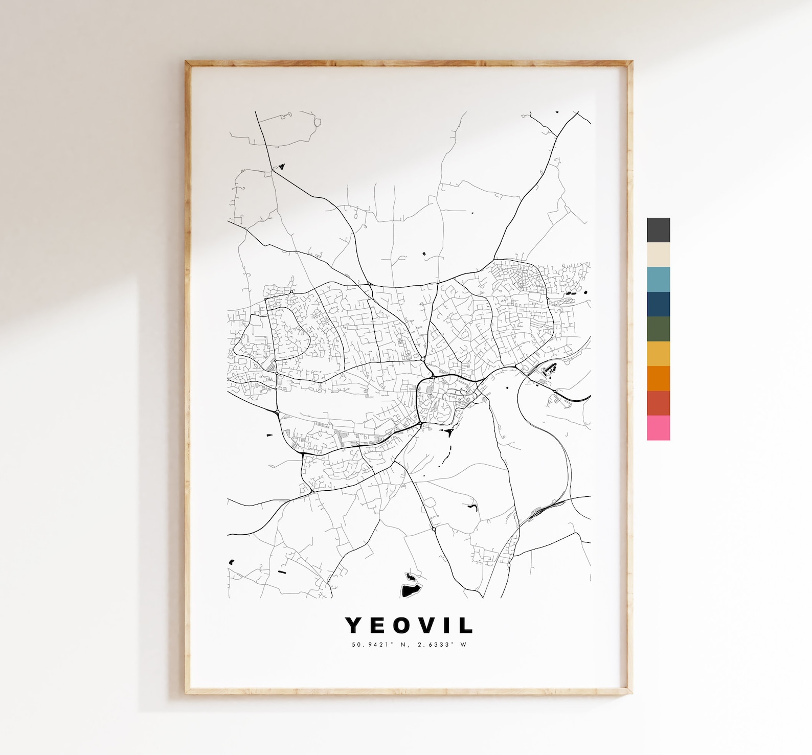 Yeovil Map Print - Minimalist City Map Poster - Map Art - UK - Yeovil ...